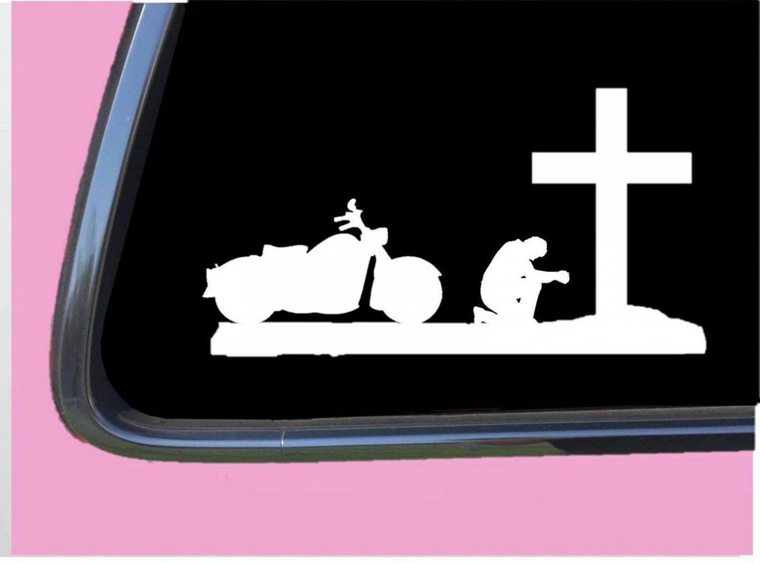 Praying Biker TP 668 Sticker 8" Decal Christian motorcycle helmet chaps ...