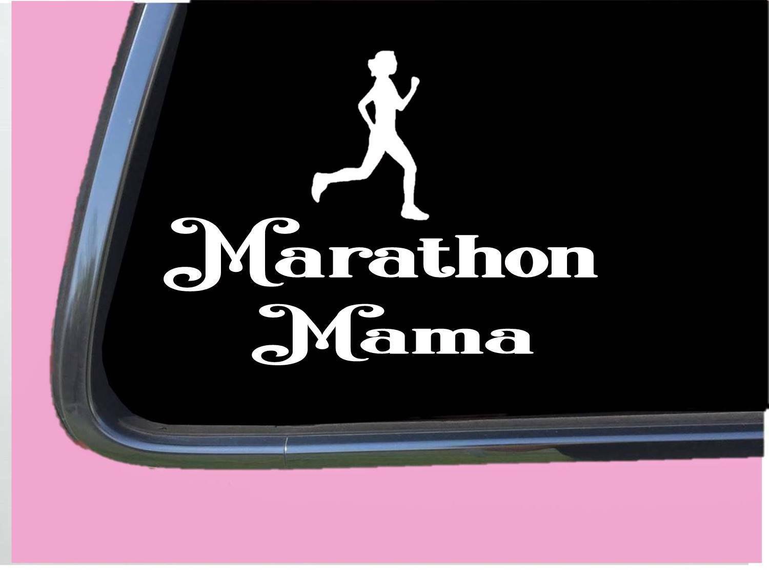 Marathon Mama TP004 vinyl 6" Decal Sticker running mom runner