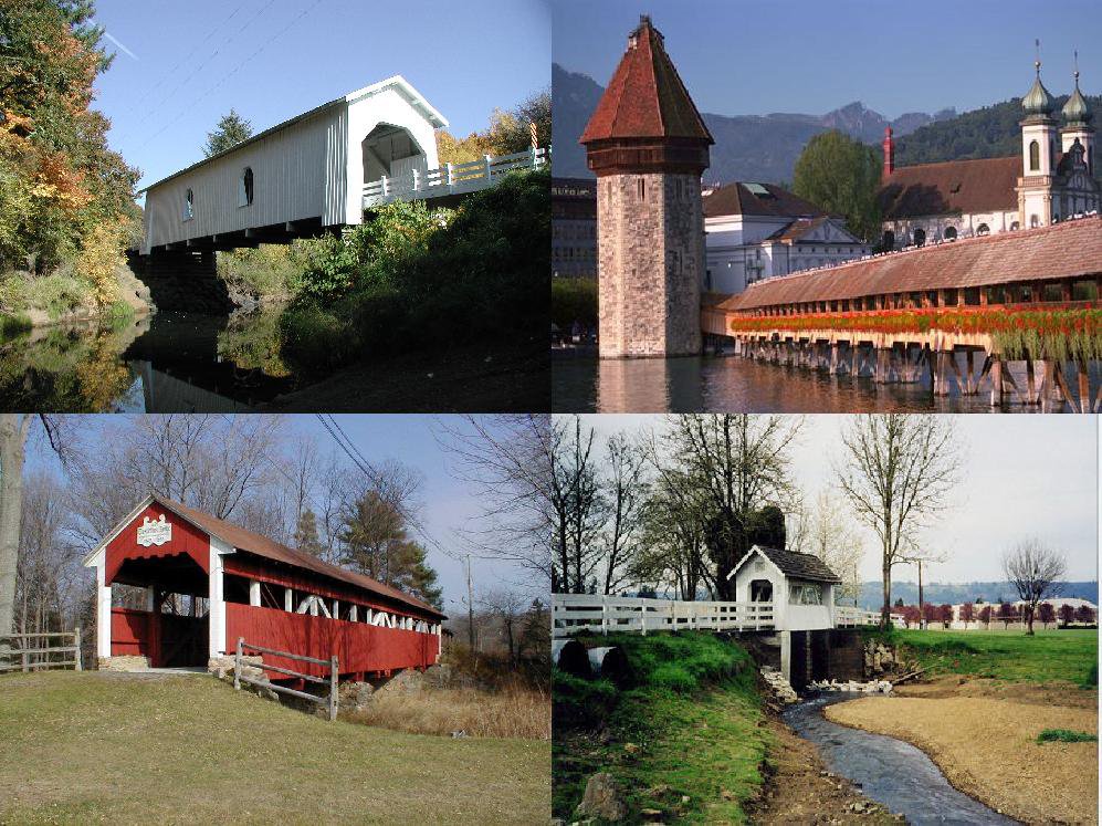 Lot Of 12 Covered Bridge Fabric Panel Quilt Squares