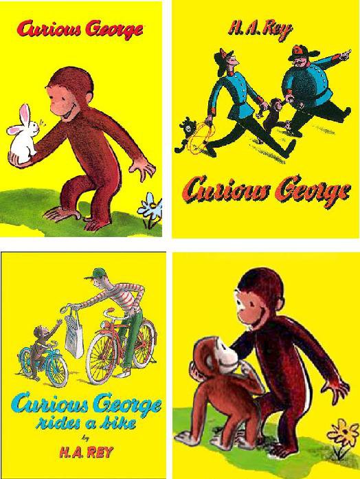 Lot Of 12 Curious George Fabric Panel Quilt Squares