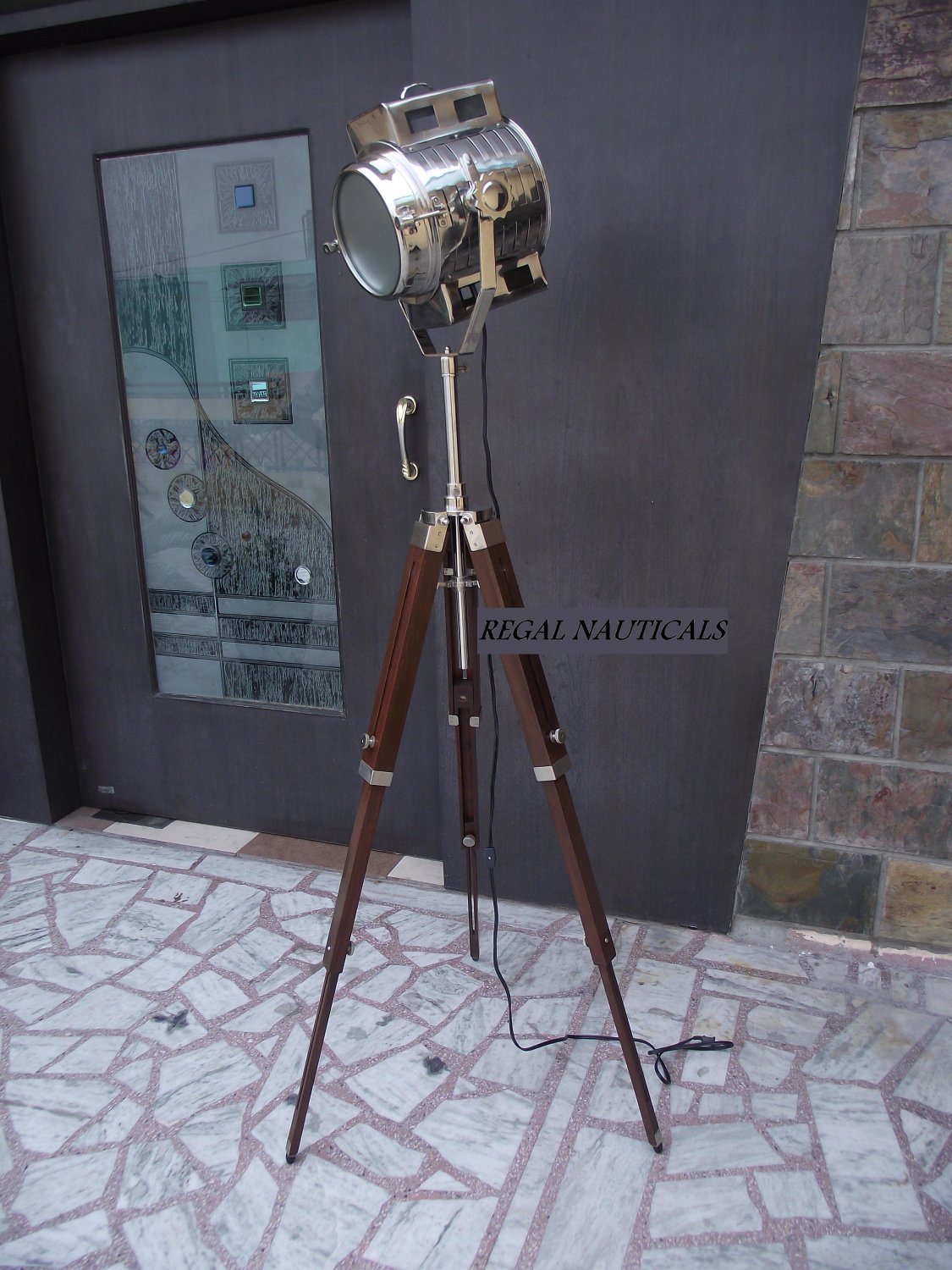 Hollywood Searchlight Floor Searchlight Vintage Light Spotlight Brown ...