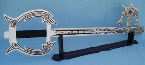 Kingdom Hearts Oblivion keyblade with "Display Wooden Stand"