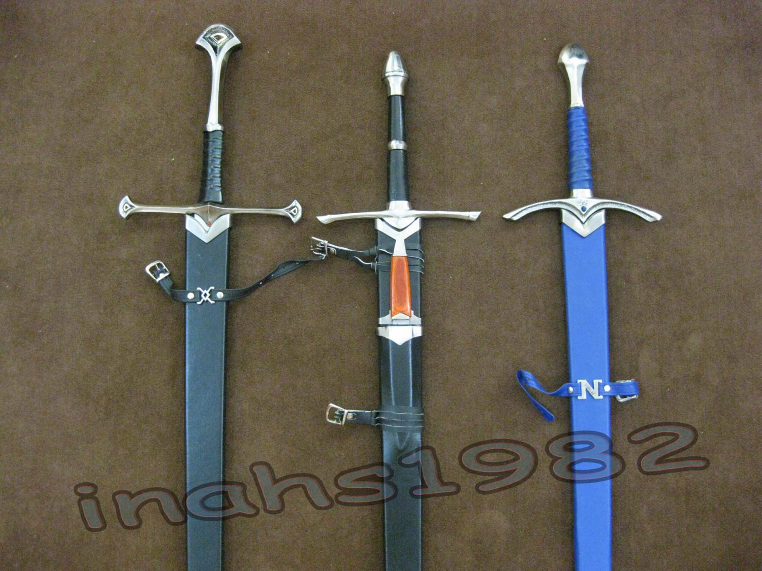 LOTR Anduril Sword of Aragorn + Aragorn Strider Sword + Glamdring of ...