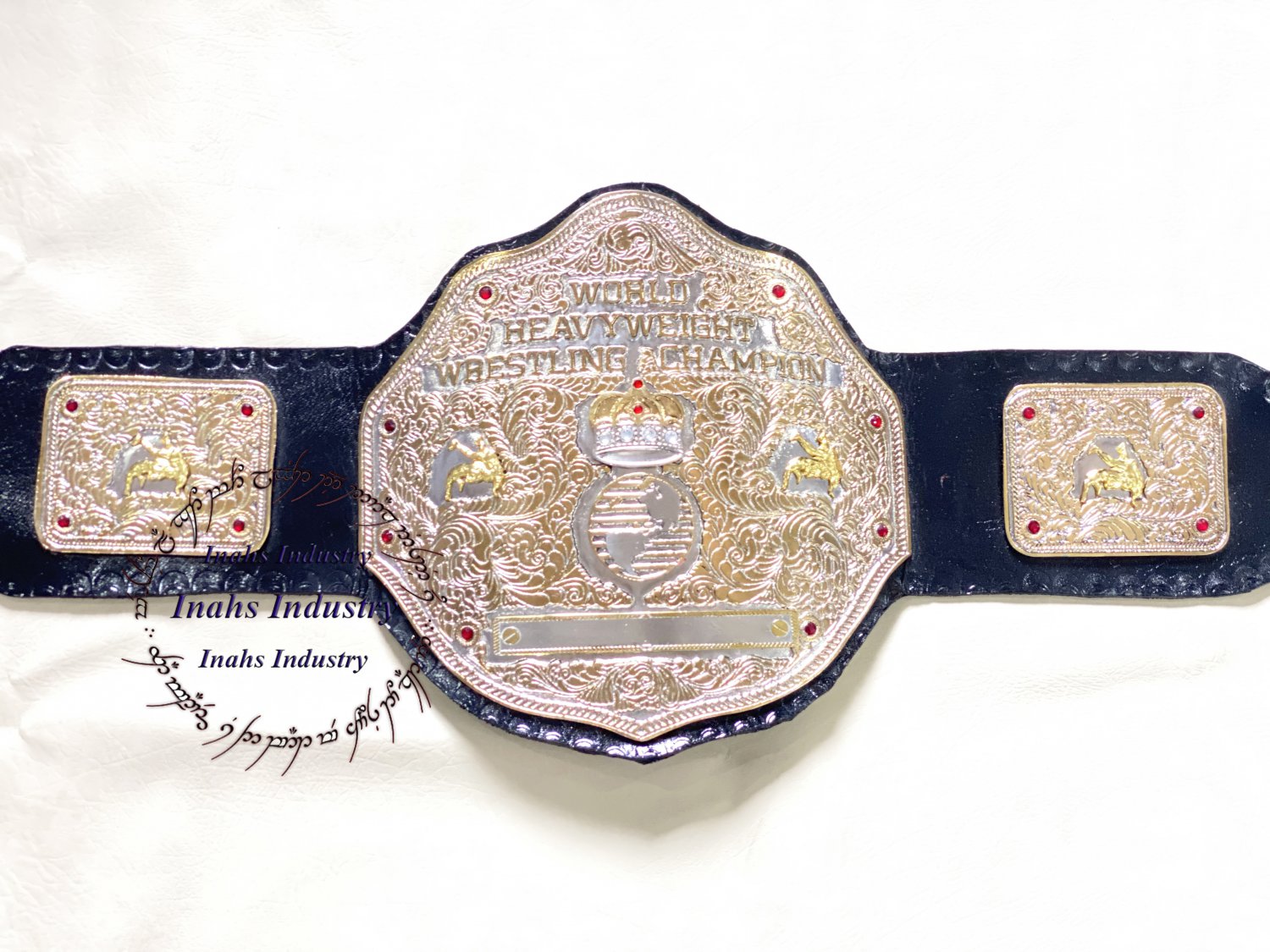 WWE Big Gold World Heavyweight Wrestling Championship Belt 4mm Zinc ...