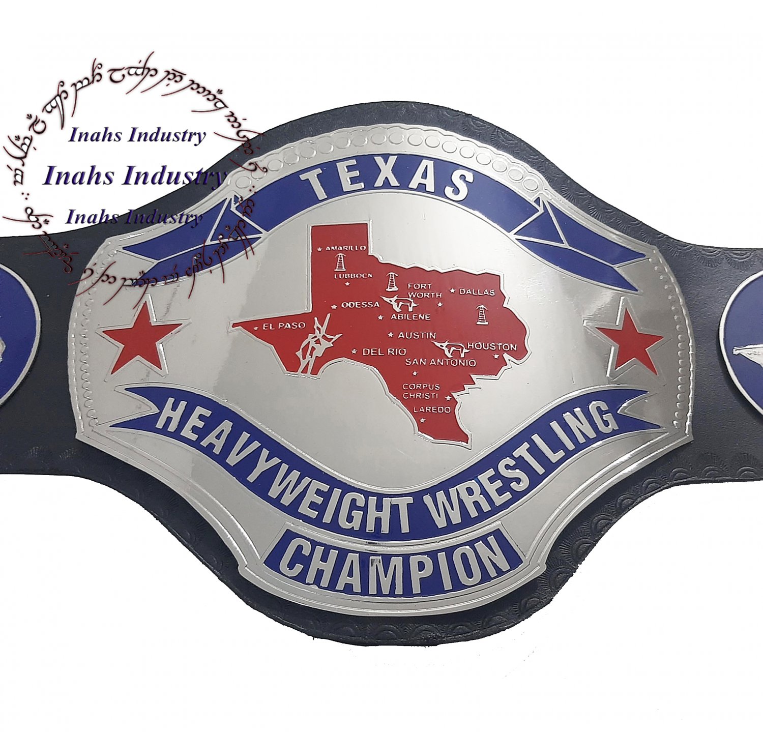 TEXAS Heavyweight Wrestling championship belt 2mm Brass Thickness Plates