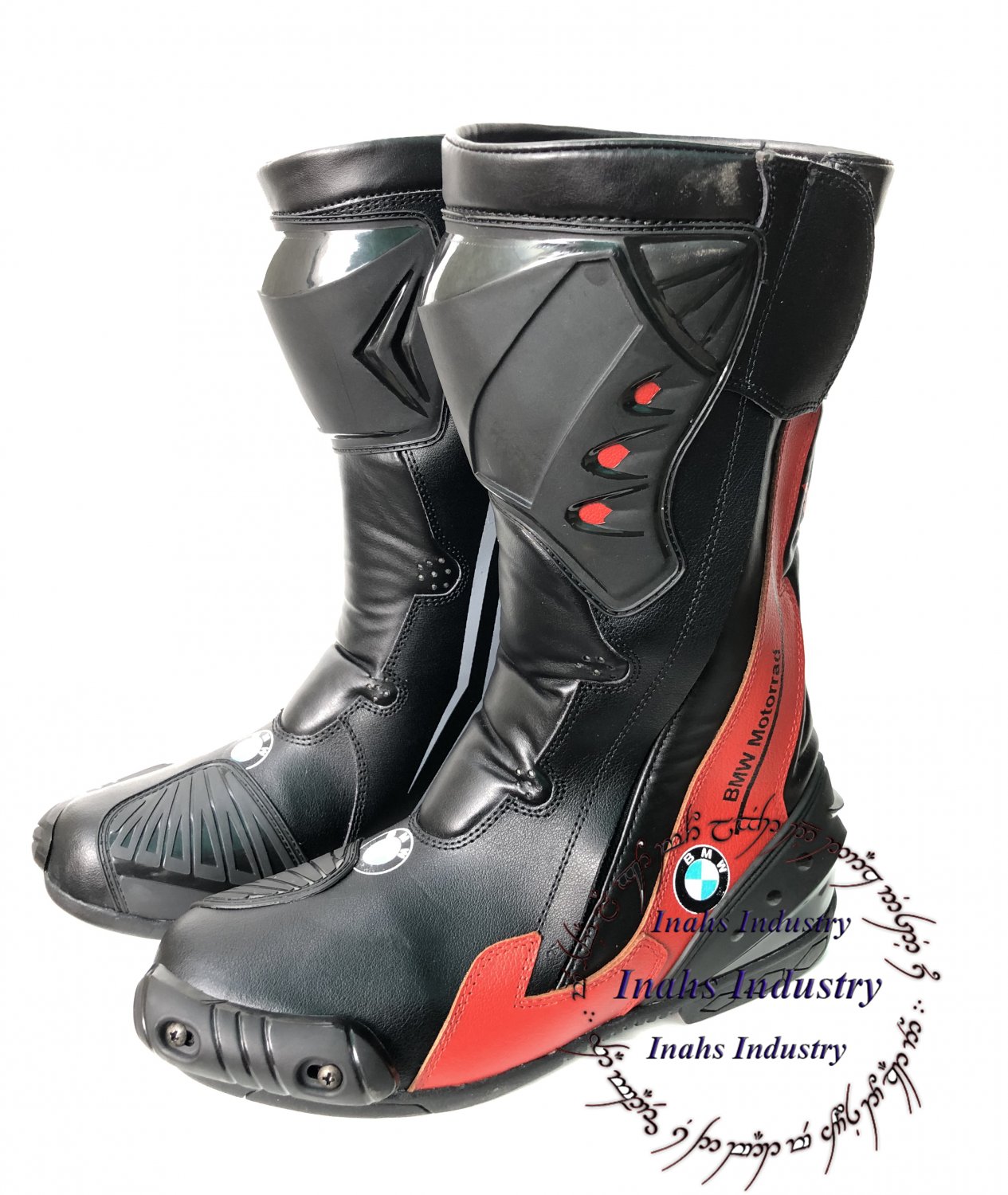 Men's BMW Motorrad Motorbike Racing Shoes Motorcycle Riding Boots High ...