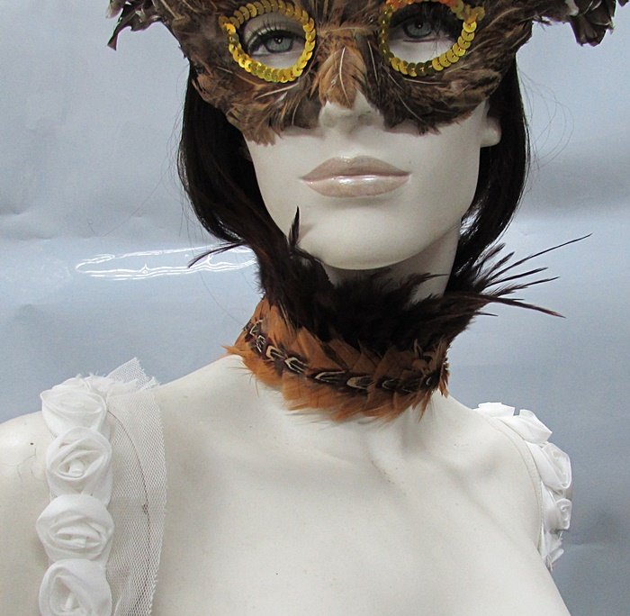 Feather collar ;Dramatic Feather Choker;Fluffy Necklace;Bridal or ...