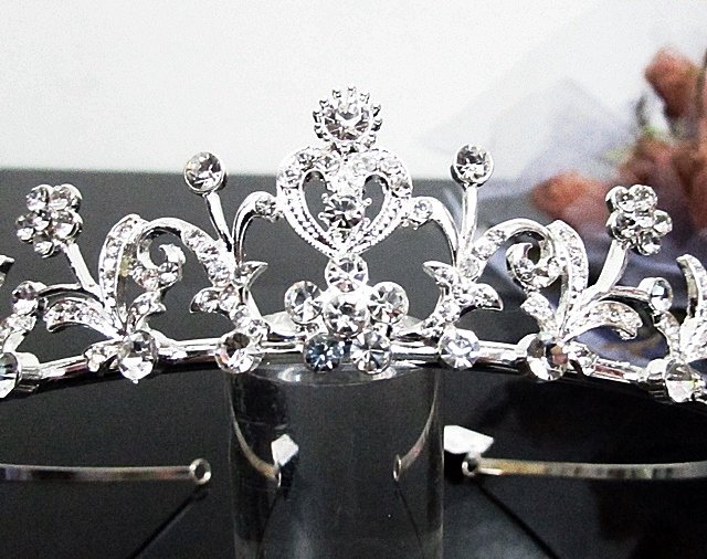 Silver Fancy Bridal tiara;crystal wedding tiara ;bridesmaid headpiece ...