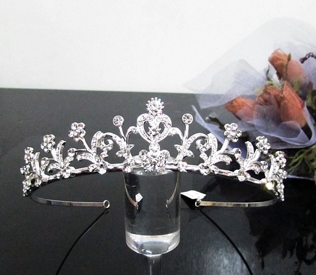 Silver Fancy Bridal tiara;crystal wedding tiara ;bridesmaid headpiece ...