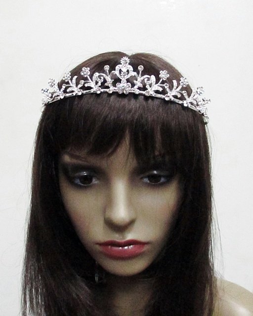 Silver Fancy Bridal tiara;crystal wedding tiara ;bridesmaid headpiece ...