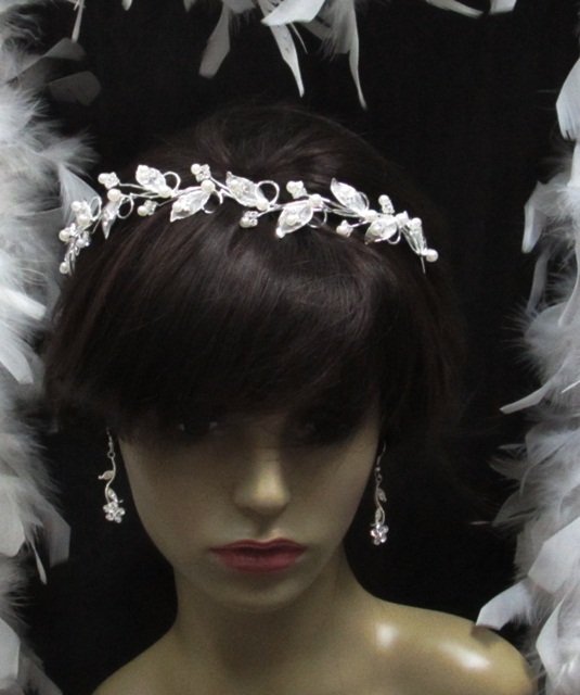 Silver Fancy Headband;Dancer Opera Tiara;Wedding Silver Tiara;Bridal ...