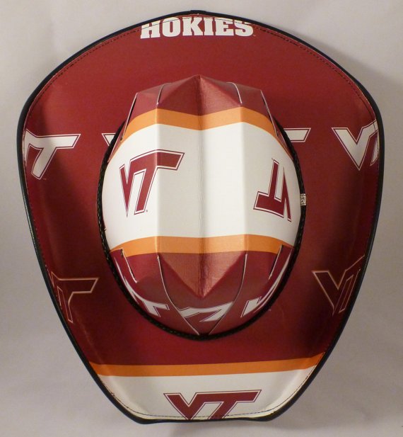 Virginia Tech Hokies Cowboy Hat Made Of Officially Licensed Materials ...