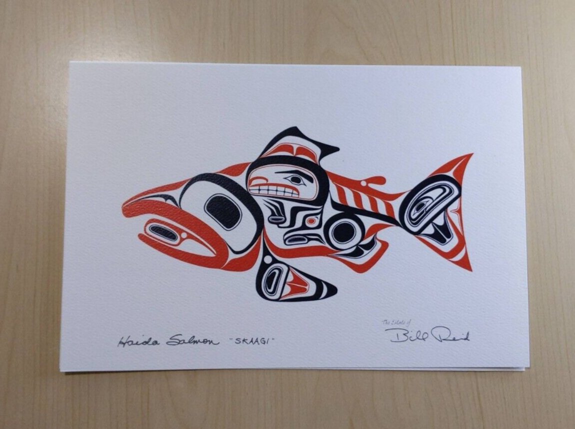 Haida Salmon Bill Reid Art Card Northwest Coast Native