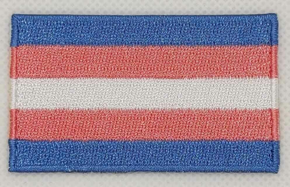 Transgender Flag Patch LGBT Pride Embroidered Iron On Applique