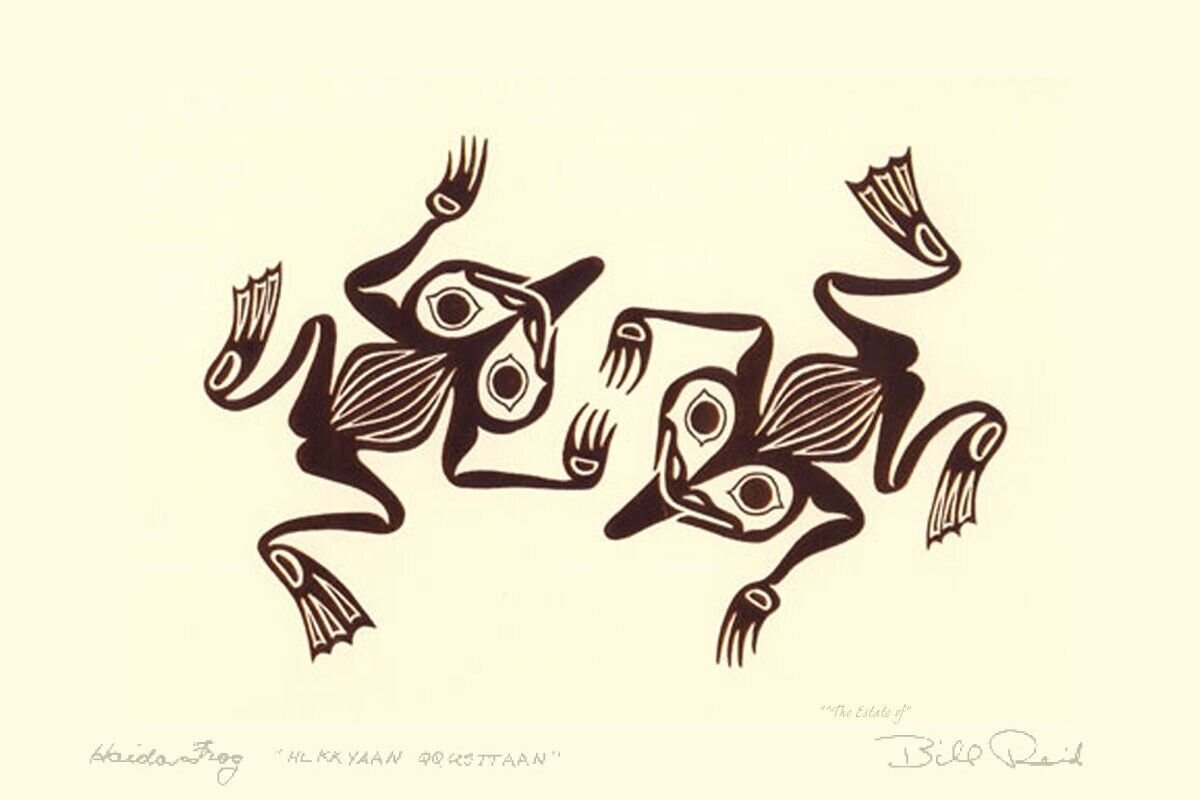 Haida Frog Bill Reid Copper Embossed Art Card Northwest Coast Native