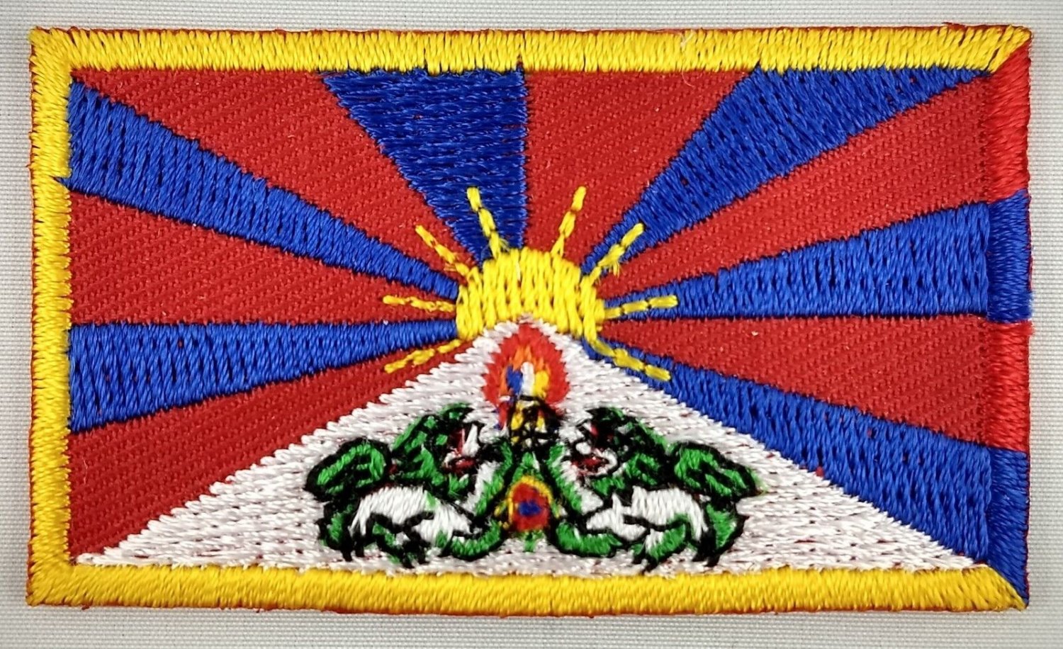 Tibet Flag Patch Embroidered Iron On Applique Tibetan