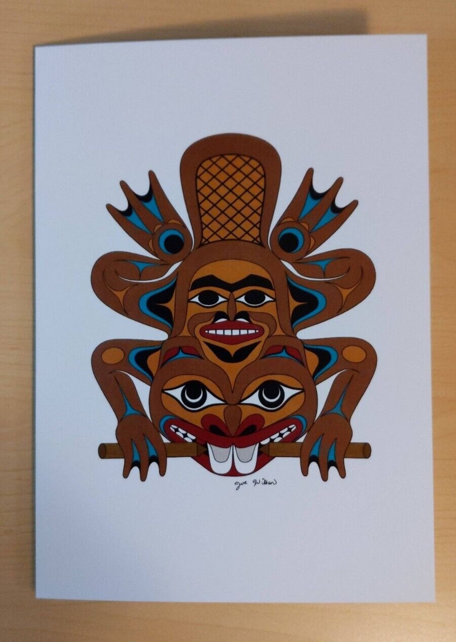 Salish Beaver Joe Wilson Art Card Coast Salish SXWASET Native