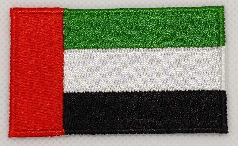 United Arab Emirates UAE Flag Patch Embroidered Iron On Applique Emirati