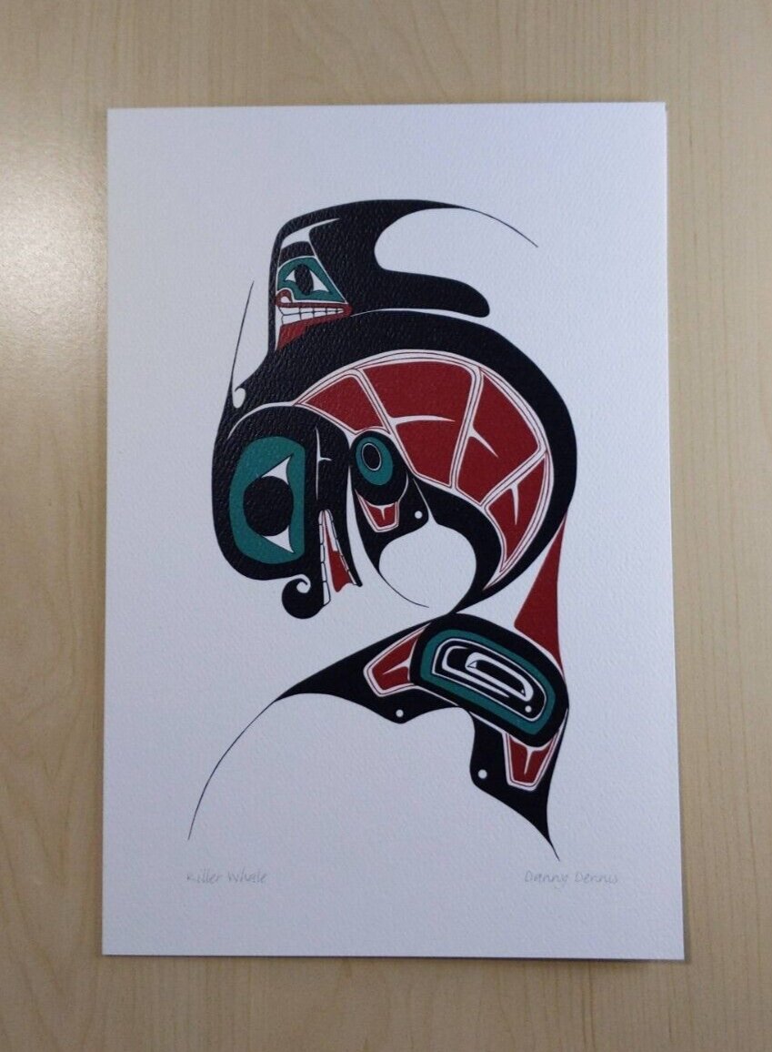 Killer Whale Danny Dennis Art Card Tsimshian Native