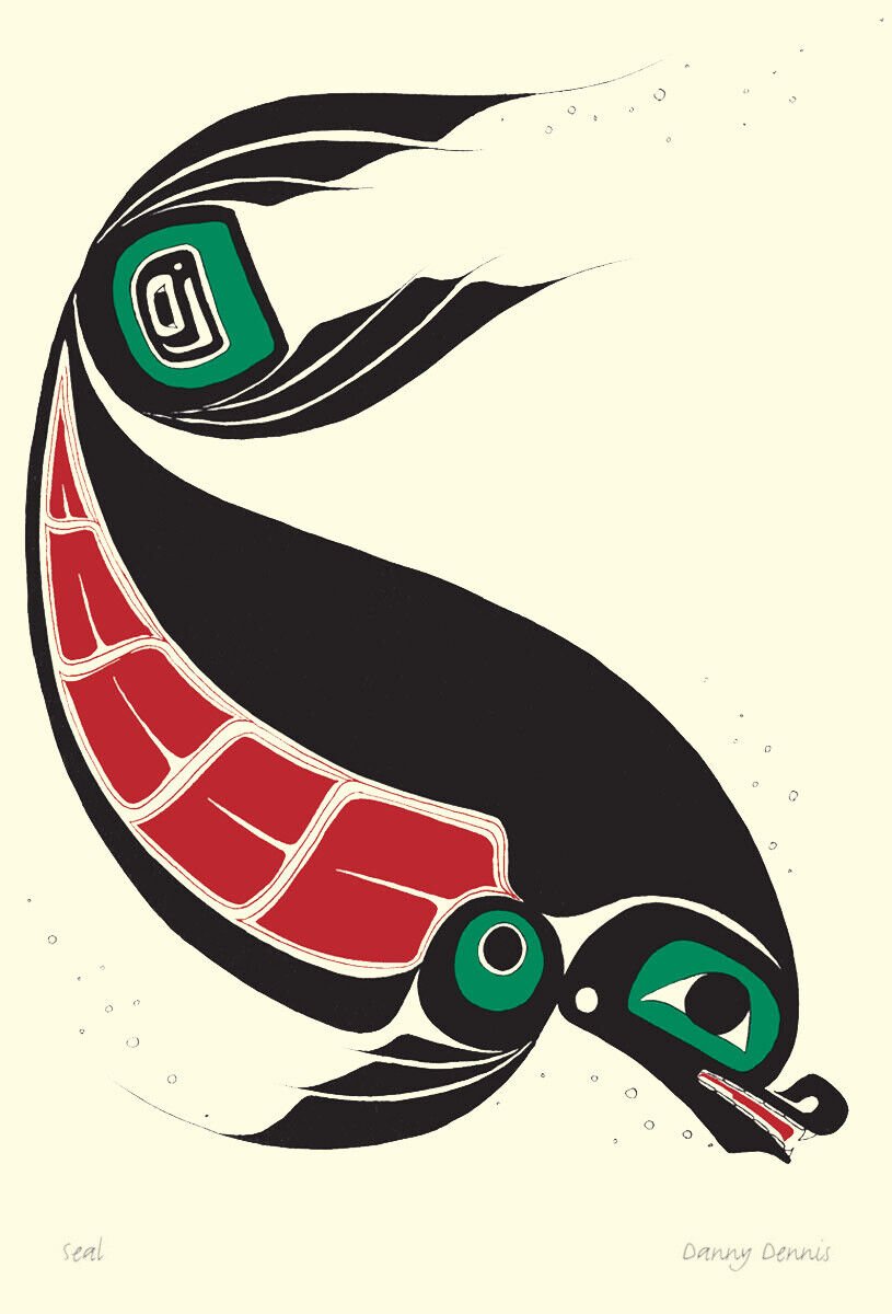 Seal Danny Dennis Art Card Tsimshian Northwest Coast Native
