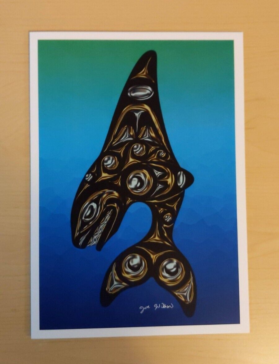 Orca Spirit Joe Wilson Art Card Coast Salish SXWASET Native