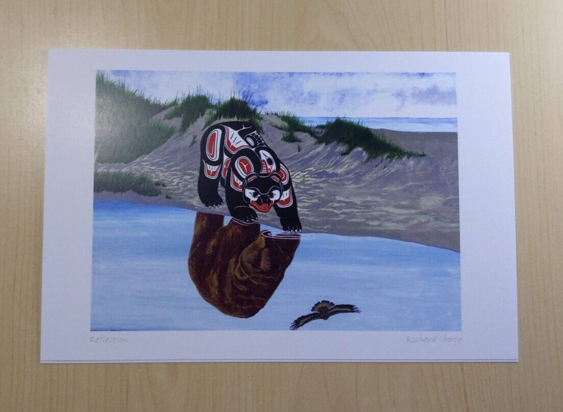 Bear Reflection Richard Shorty Art Card Northern Tutchone Native