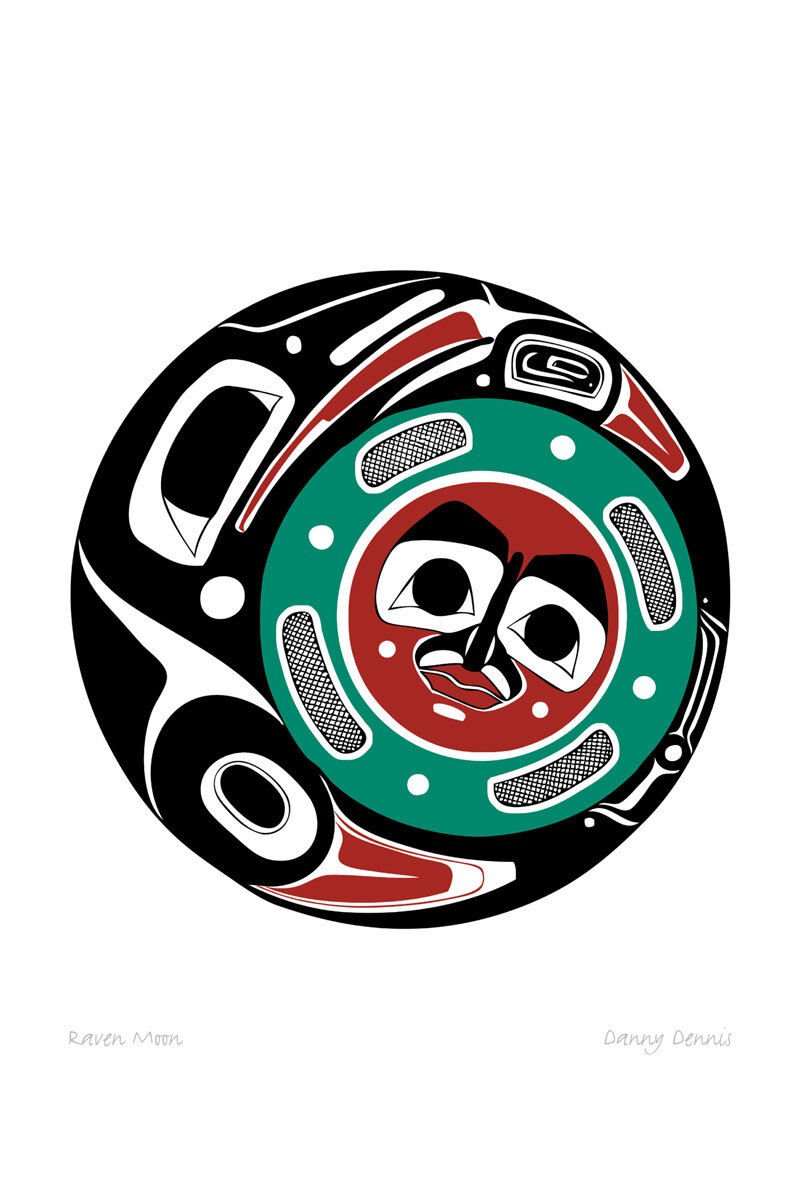 Raven Moon Danny Dennis Art Card Tsimshian Northwest Coast Native
