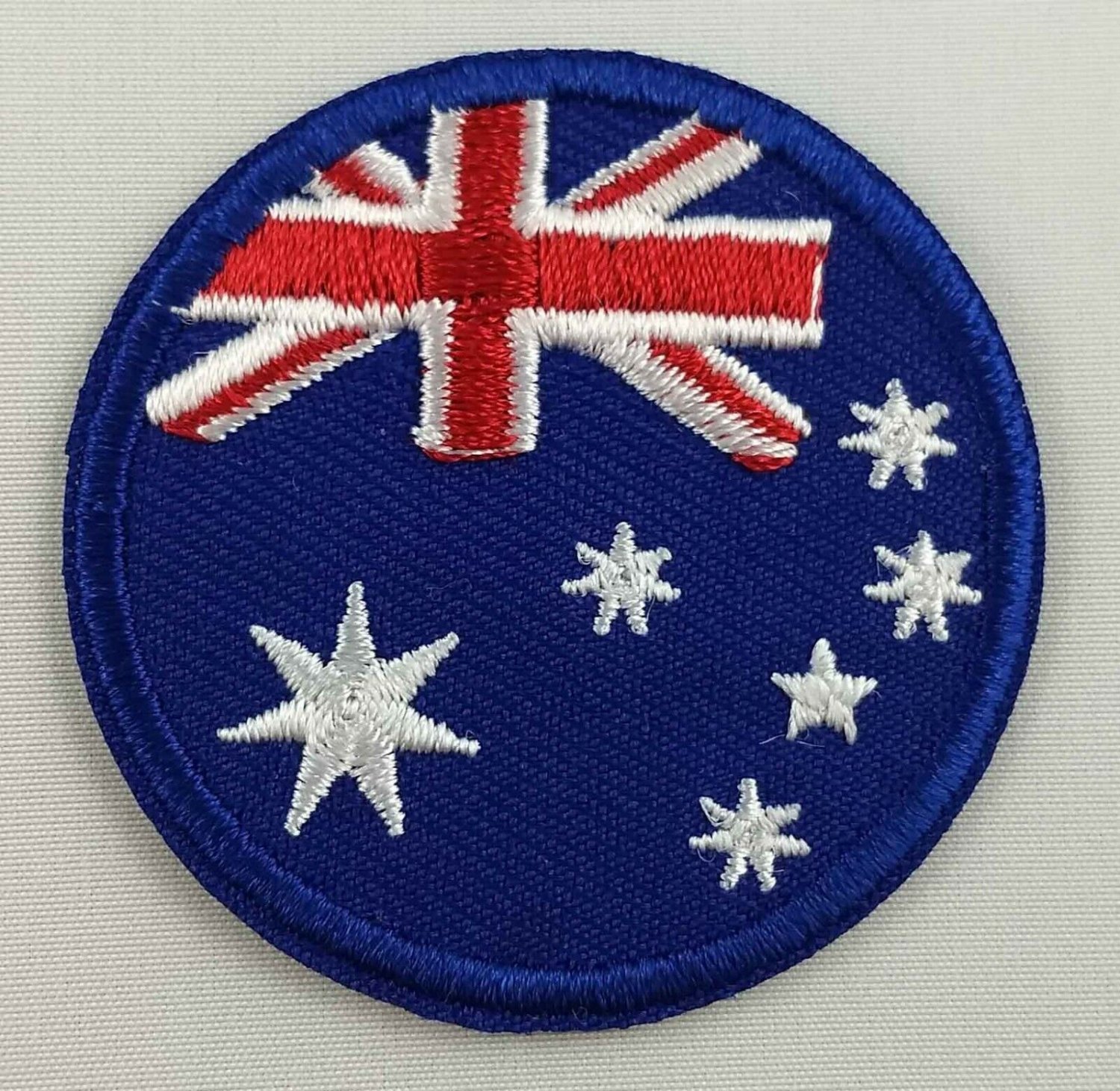 Australia Round Flag Patch Badge Embroidered Iron On Applique