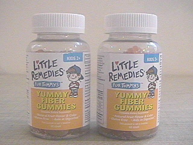 2 Little Remedies Little Tummys Yummy Fiber Gummies 60 Gummies Each