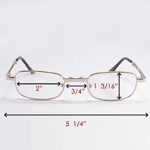 Foldable Handy Reading Glasses +1.50 & Pocket Mini Nylon Hard Case