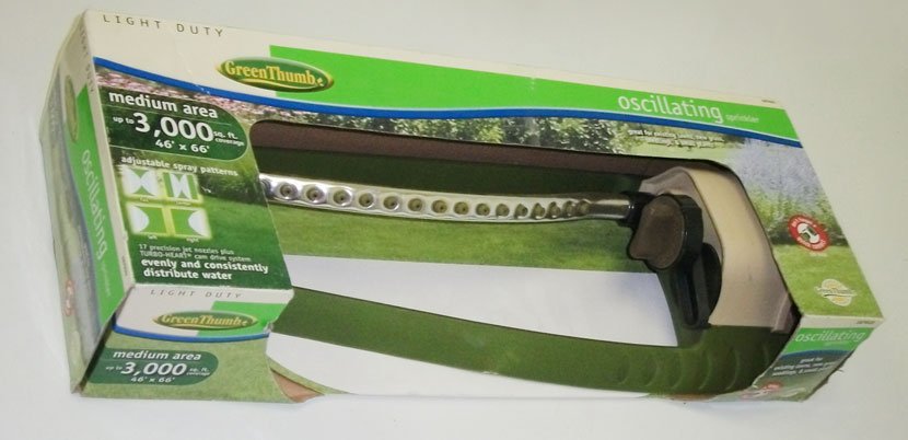 Green Thumb, Oscillating Sprinkler 3,000 SQFT Coverage GT50910