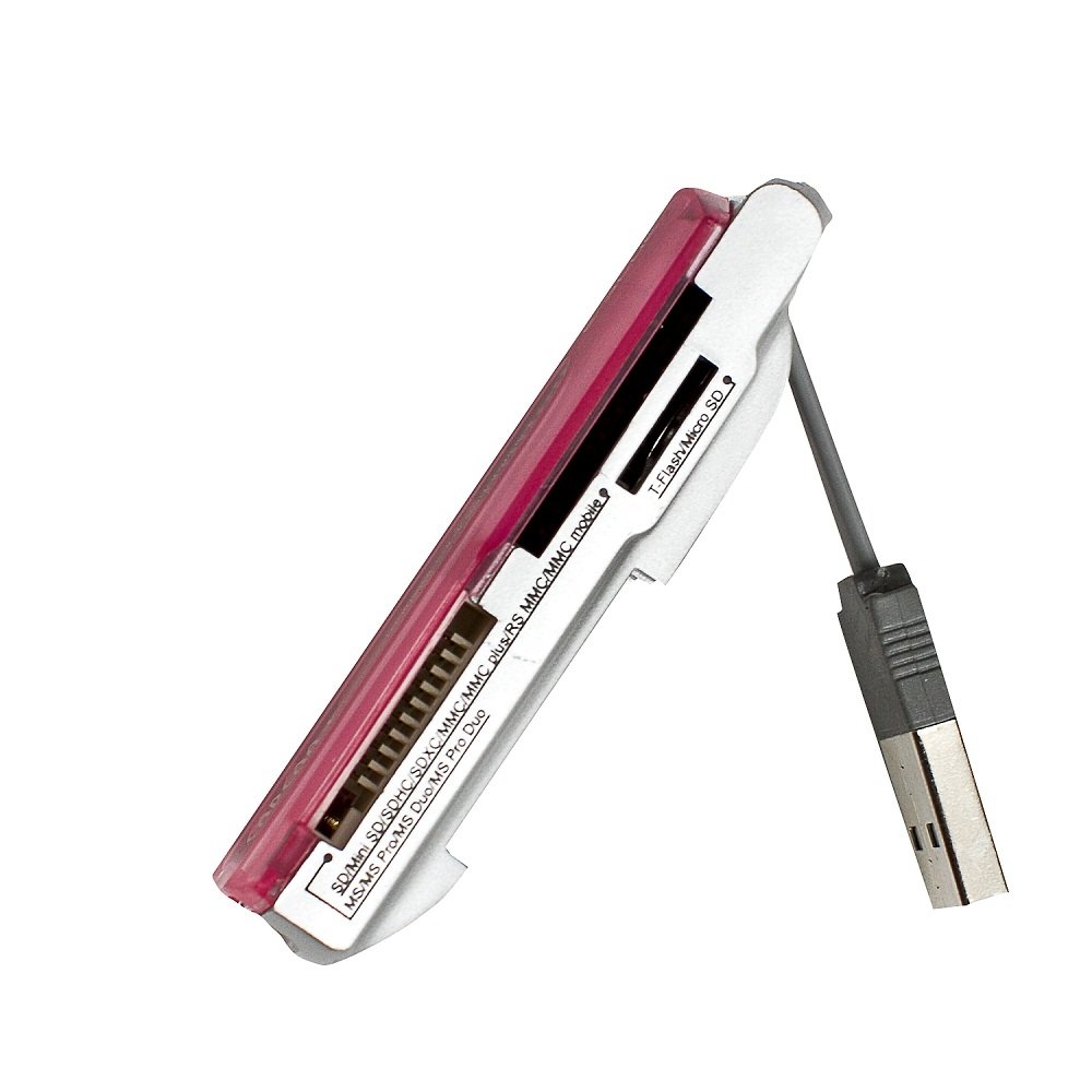 E-Blue (E-3lue) Cadena+ ERD039PR Pink USB 2.0 Portable Card Reader