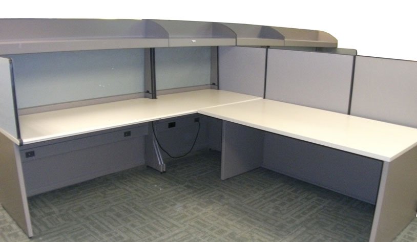 TWO PRIVATE HERMAN-MILLER OFFICE CUBICLES STATION Dimension: 8' x 8' #64E