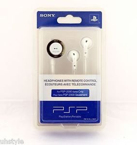 NEW Official Sony PSP 2000/3000 Headphones with Remote Control S140U ...