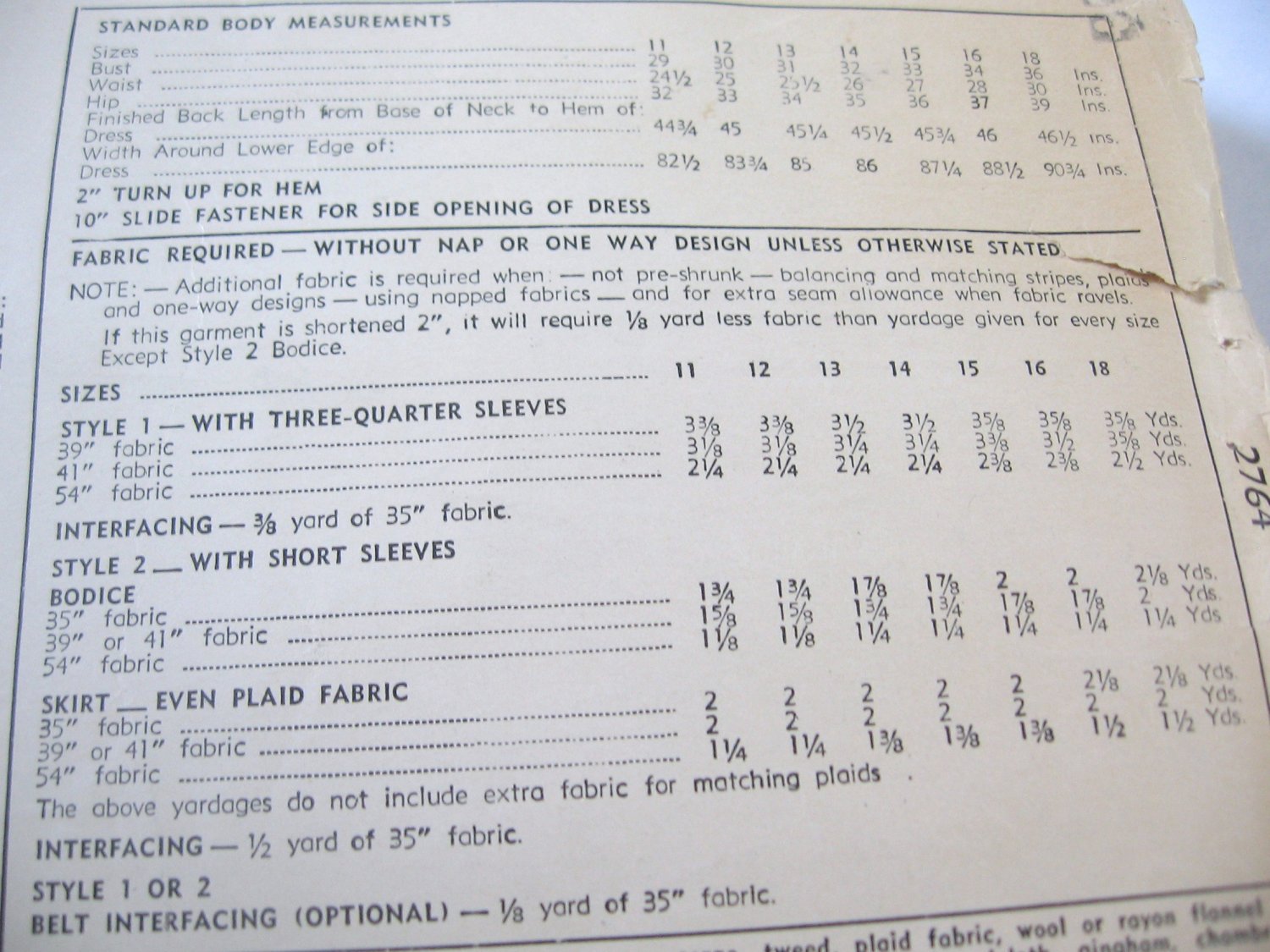 Vintage 40's Flared Skirt Dress Sewing Pattern Simplicity 2764 sz 14