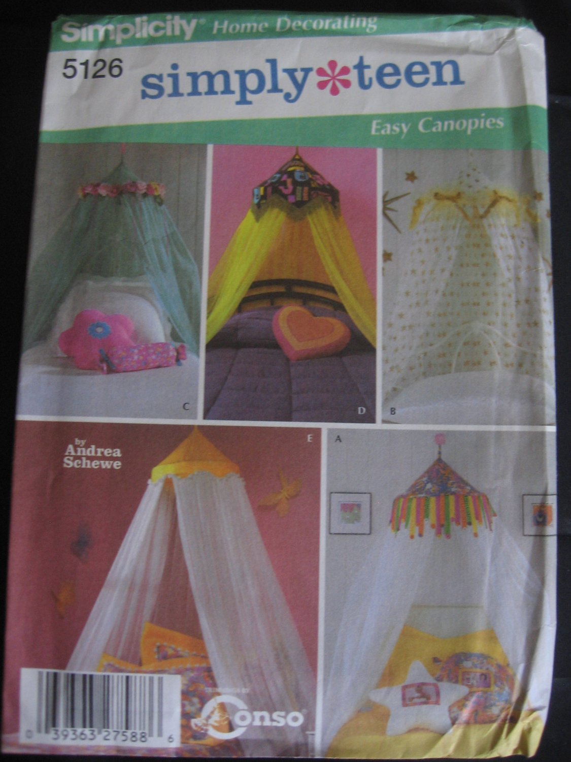Simplicity 5126 Sewing Pattern Teen Canopies for Bed - Uncut