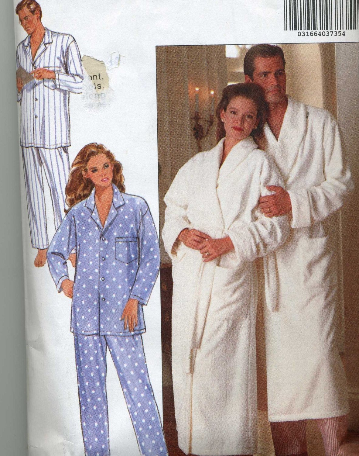 Butterick 4483 Unisex robe and Pajamas Sewing Pattern Uncut size 32 - 40
