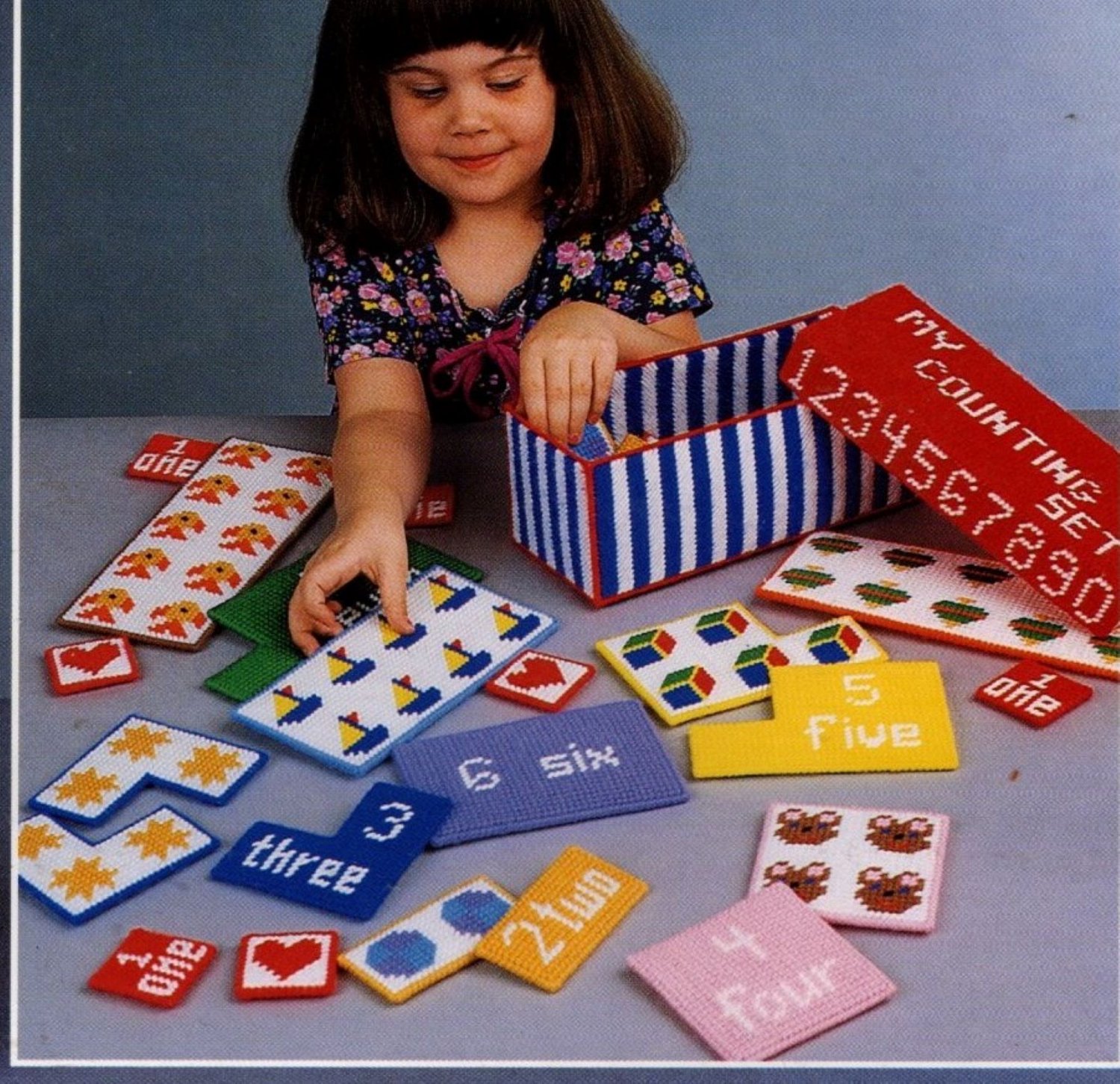 Teach the Children Plastic Canvas Numbers and Alphabet Patterns Storage ...