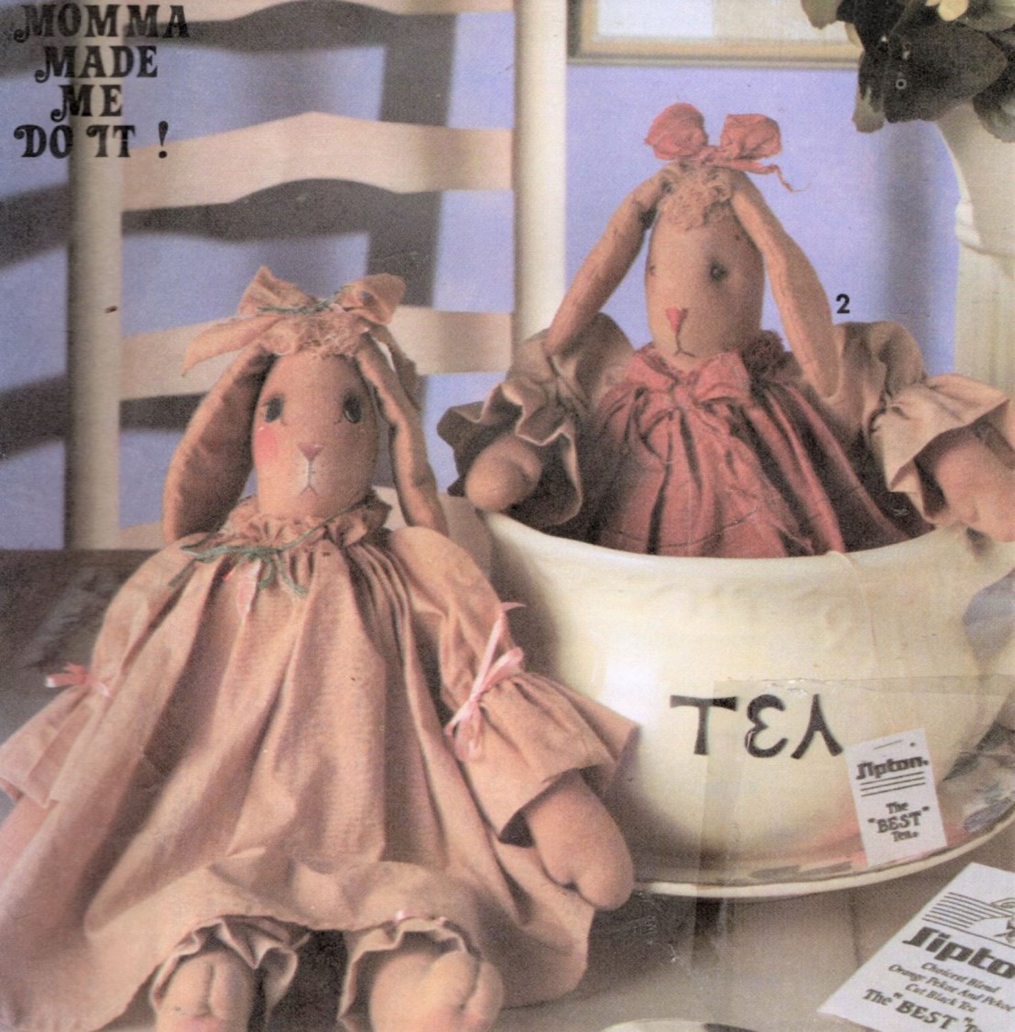 17" Stuffed Bunny with Clothes Sewing Pattern - Simplicity 7831 Uncut