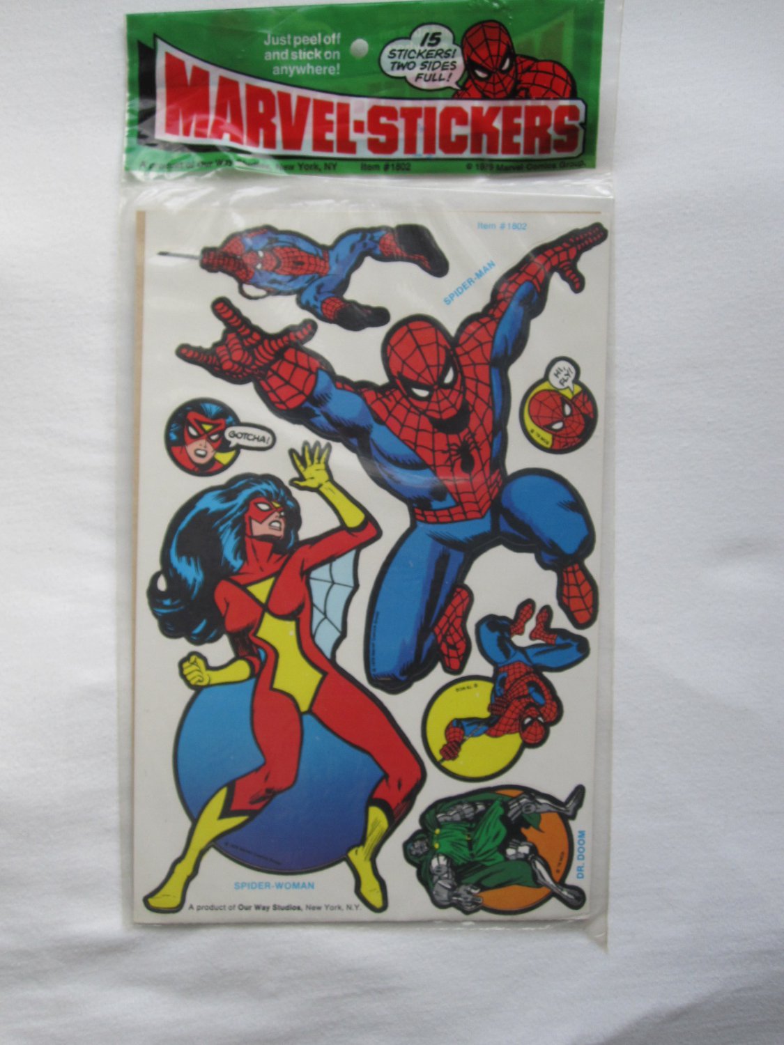 1979 Marvel Comics Stickers Sealed Sticker Set - Our Way Studios #1802 ...