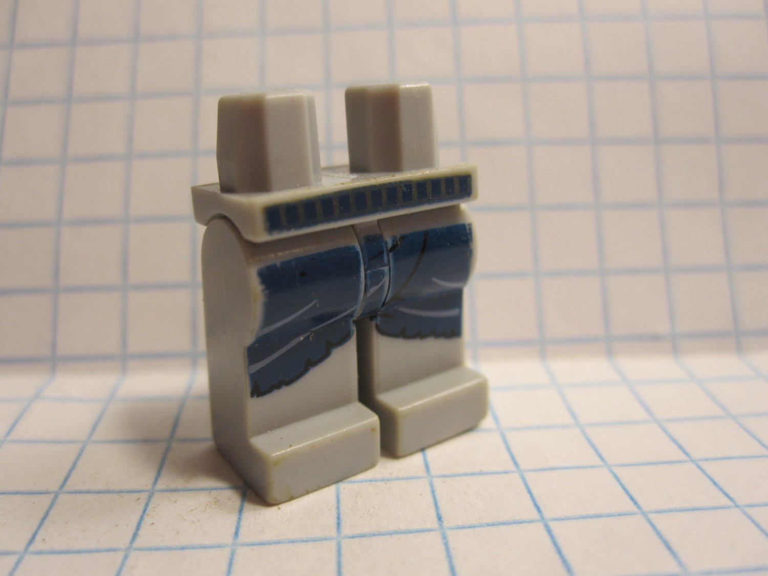 Lego part #970c00pb0074: LBG Hips & Legs w/ D. Blue Mummy Wrappings ...