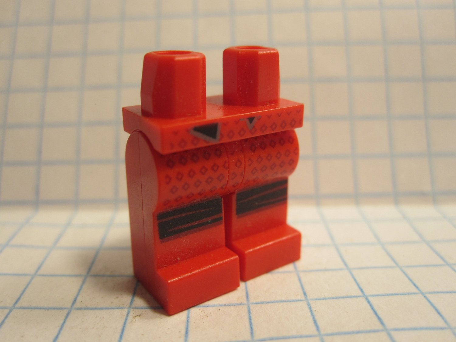 Lego part #970c00pb0794: Red Hips & Legs w/ D. Red Diamonds & Knee ...