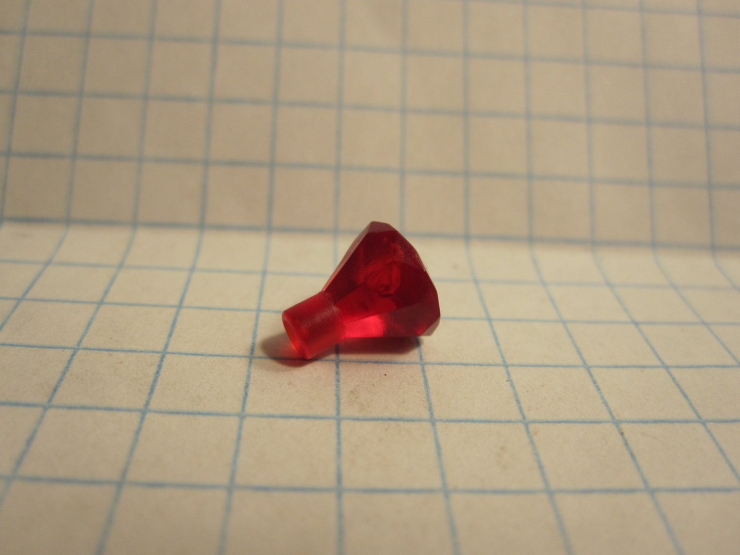Lego part #30153: Trans-Red - 1x1 jewel, 24 Facets