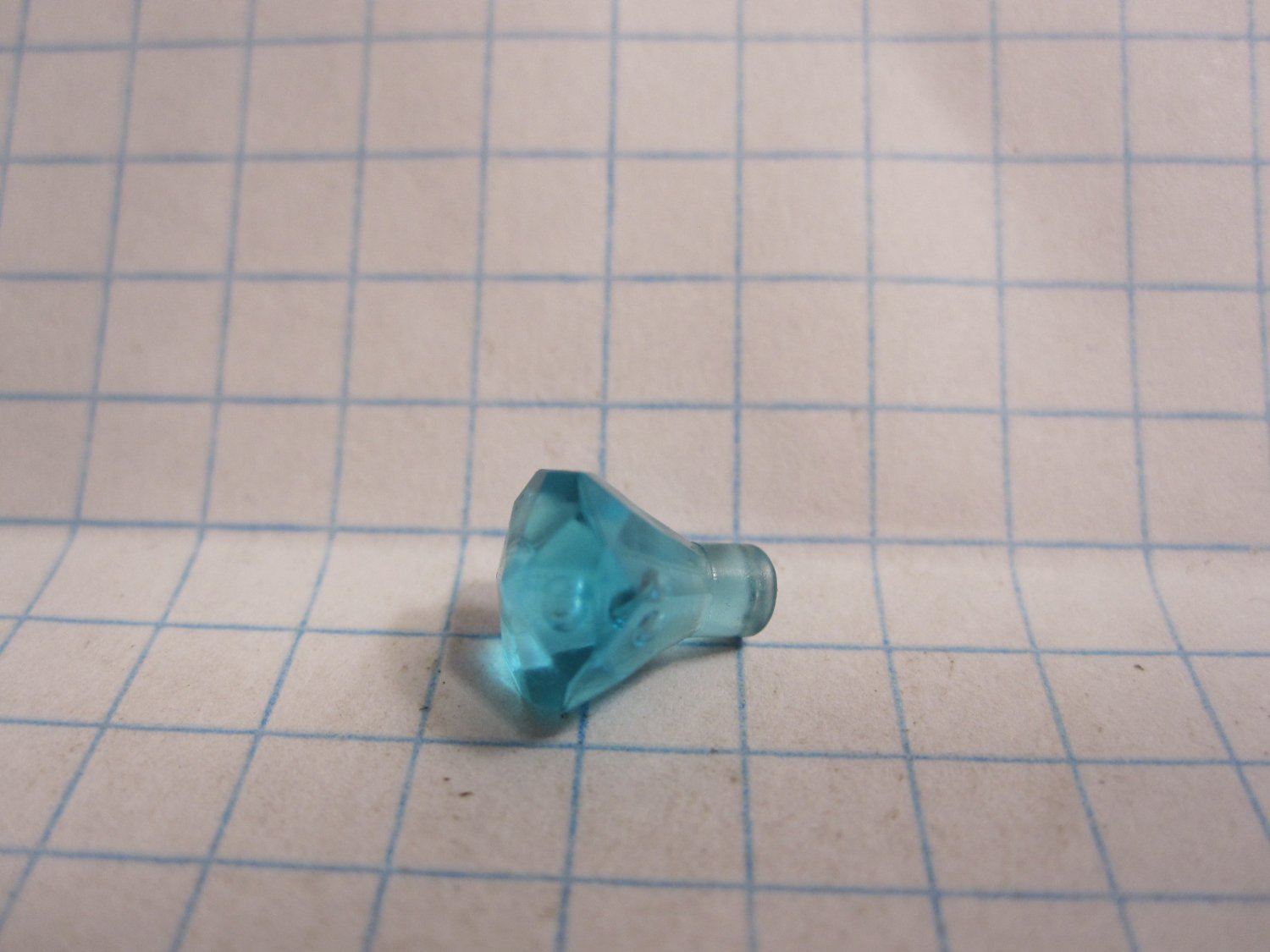 Lego part #30153: Trans-Light Blue - 1x1 jewel, 24 Facets