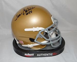 Tom Gatewood Autographed Notre Dame Fighting Irish Mini Helmet- JSA W Auth