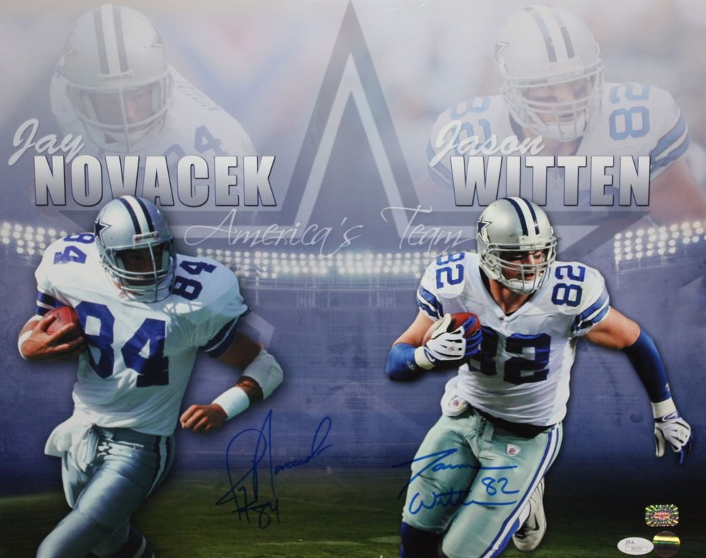 Jason Witten & Jay Novacek Autographed 16x20 Cowboys Photo- JSA ...
