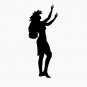 Hula Dancer Hawaiian 6" Black Vinyl Decal Sticker Laptop Wall Car ...