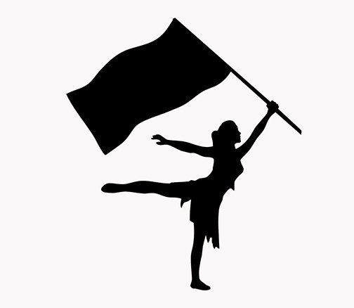 Color Guard 6" Black Vinyl Decal Sticker Laptop Wall Car Window iPad etc.