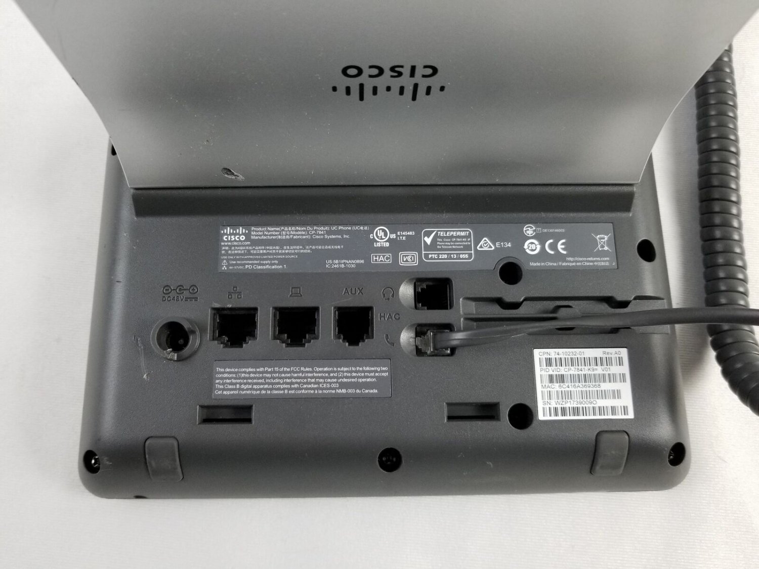 Cisco CP-7841 Voip Phone