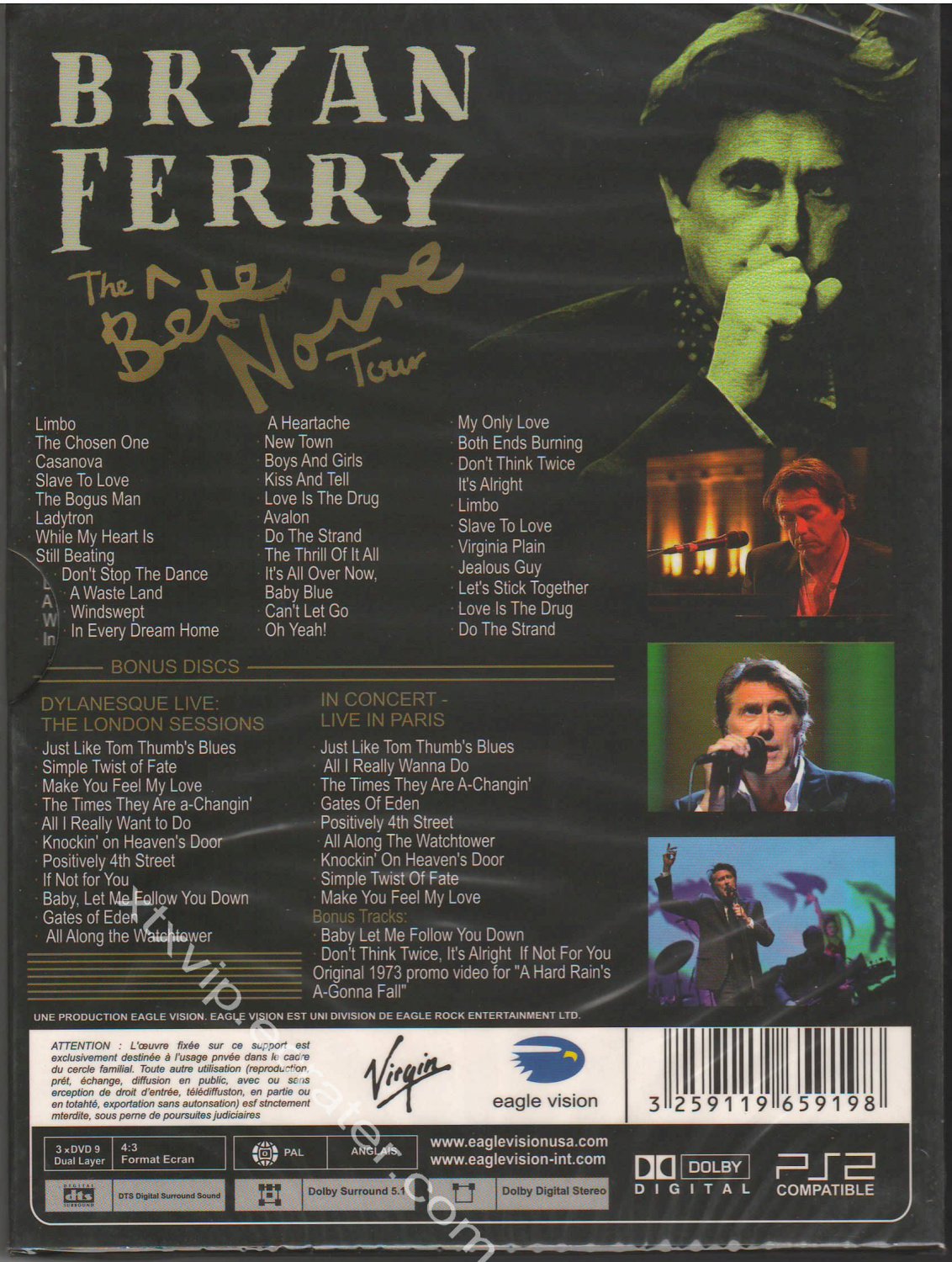 BRYAN FERRY - The Bete Noire Tour + Live In Paris + The London Sessions ...